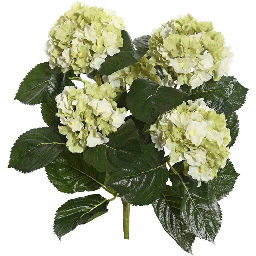 Vickerman 17.5" Light Green Polyester Hydrangea Bush with 30 Leaves and ...