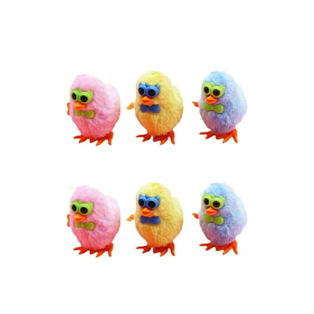 6pcs Funny Wind Up Toys Interesting Spectacled Chicken Wind Up Walking ...