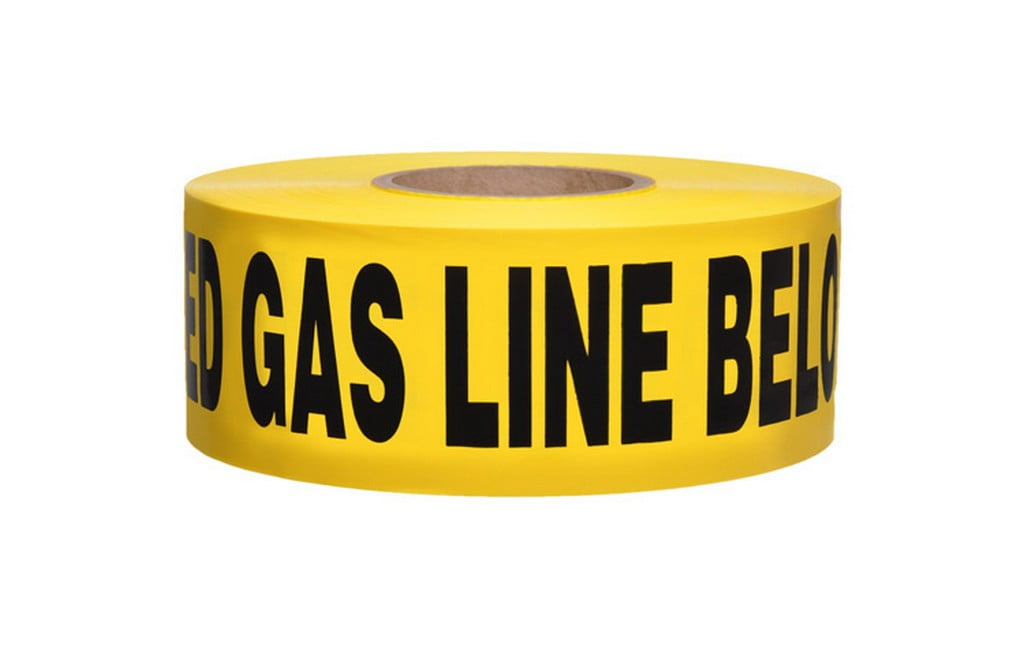 Non-Detectable Underground Tape - Caution Buried Gas Line Below - 2.5 ...