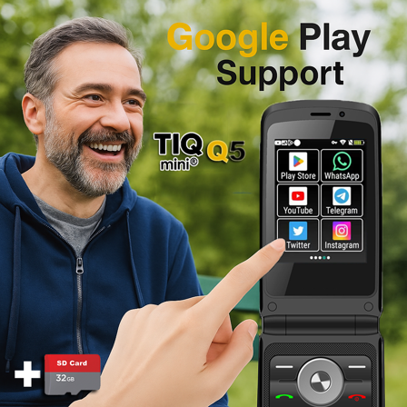 TIQ MINI M5 Dual Sim Card Touch Screen 3+32GB Google Play MT6761 Mobile ...