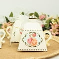 Efavormart 25 Pack | 4" Mini Teapot Favor Boxes Light Ivory Tea Time ...