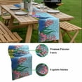 Cartoon Ocean Cotton Linen Table Runner Coral Seaweed Bubbles Stone ...