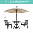 napwant, Patio Umbrella, 7.5ft, Beige with Push-Button Tilt & Crank ...