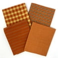 Pumpkin Orange Assorted Plaid Gingham Homespun Cotton Fabric Cotton