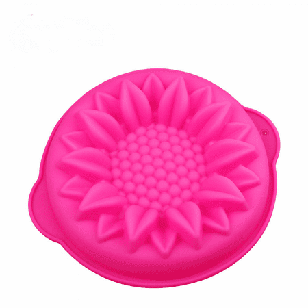 Flower Shape Silicone Cake Bread Pie Flan Tart Molds, Large Round Sun ...