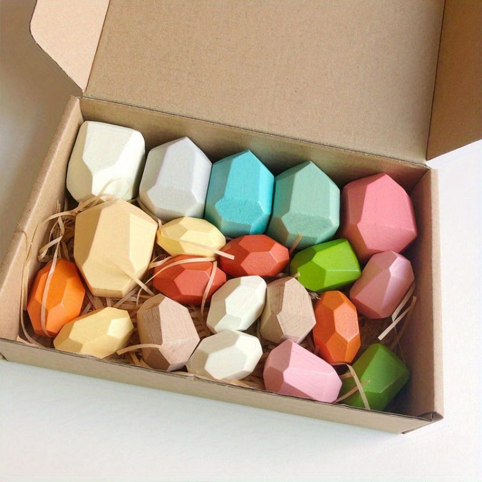 Click here for Grm 20pcs Wooden Stacking Rocks Balancing Stones... prices