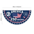 250th Anniversary Half-Round Bunting Flag Polyester Decorative Banner ...