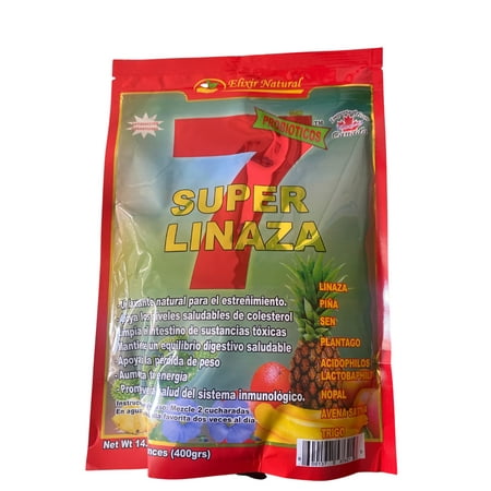 Elixir Natural New Super 7 Linaza Organica with Probiotic Net Wt. 14.11 ...