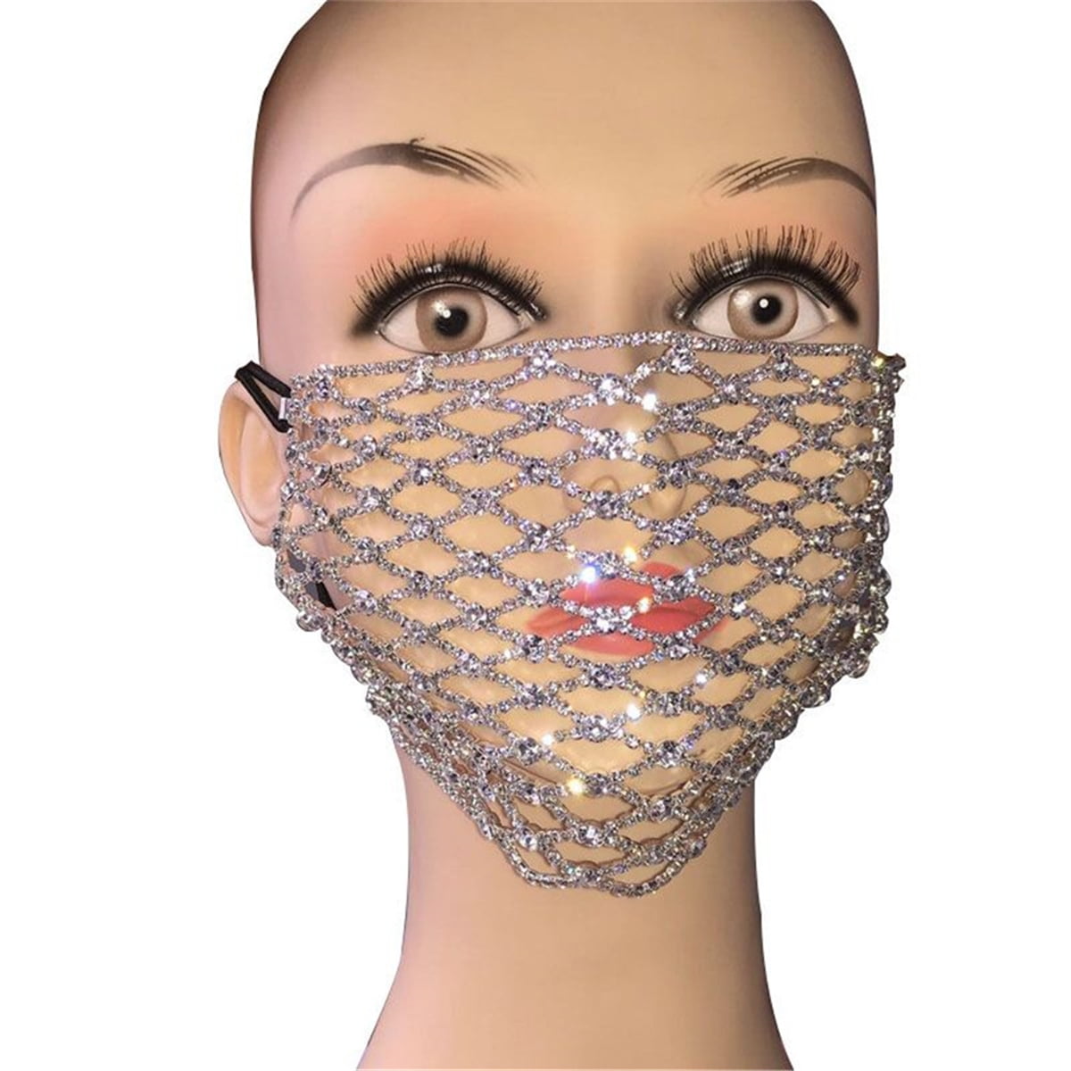 Trendy Glitter Rhinestone Mask Decor Body Jewelry Shiny Diamond Crystal ...