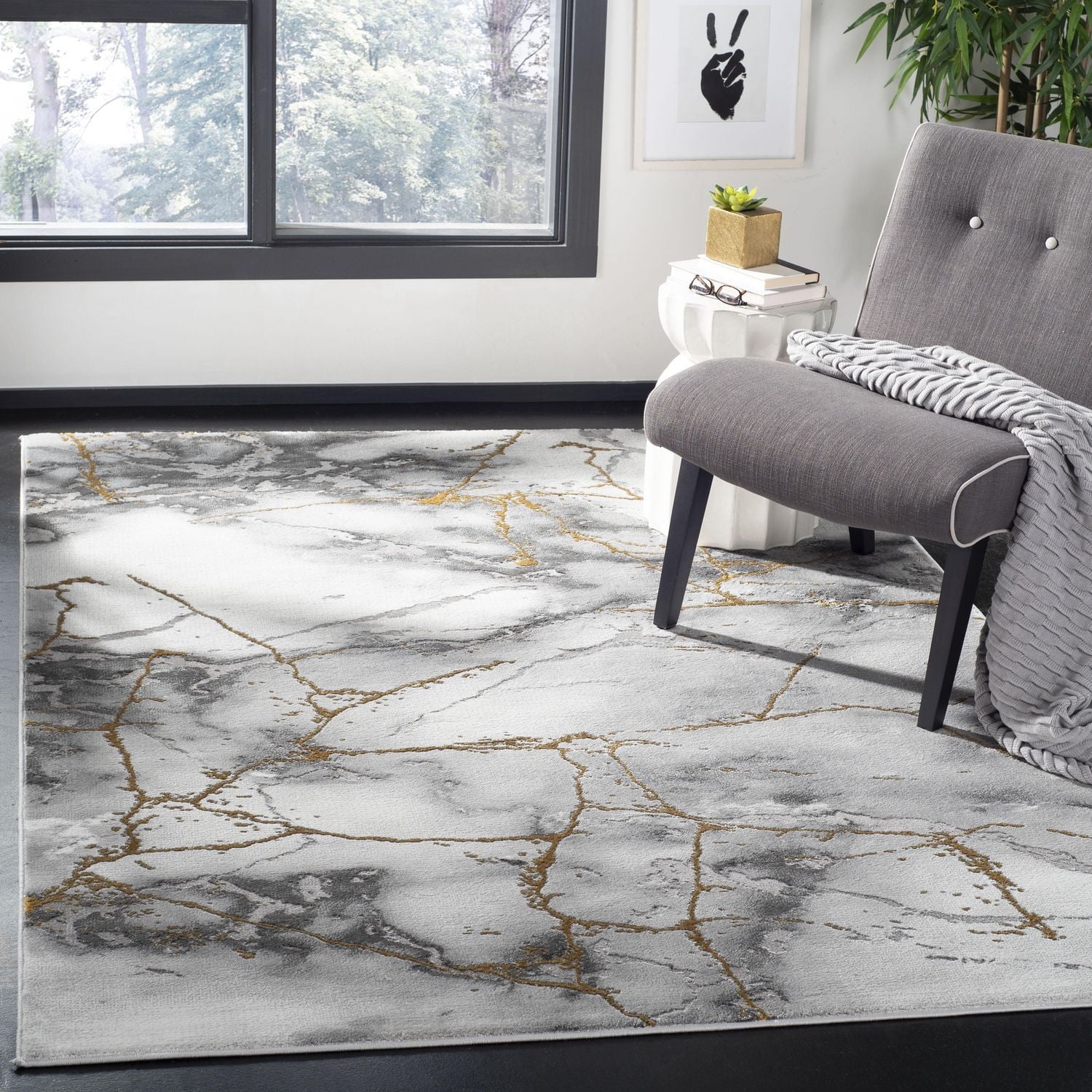 Click here for Safavieh Craft Paul Abstract Marble Area Rug 5 Ft... prices