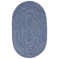 Superior Two-Toned Braided Indoor/ Outdoor Area Rug, Denim Blue/ White ...