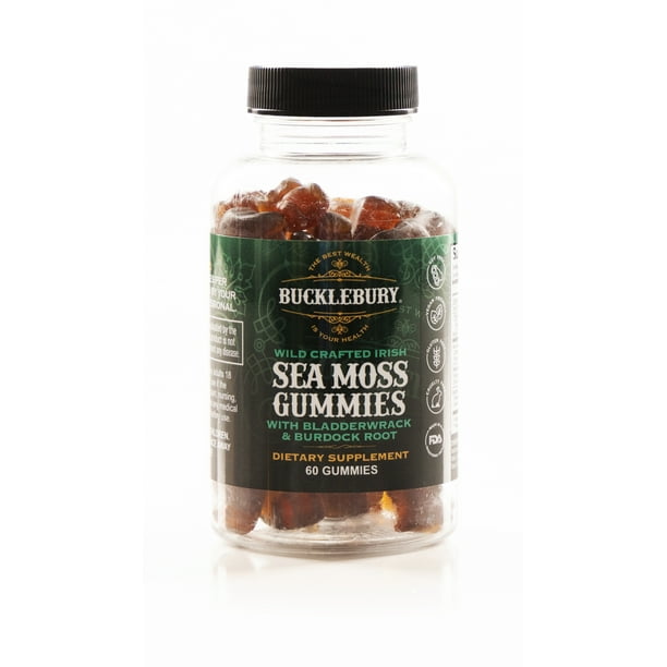 Bucklebury Wildcrafted Irish Sea Moss Gummies 60 Count - Walmart.com