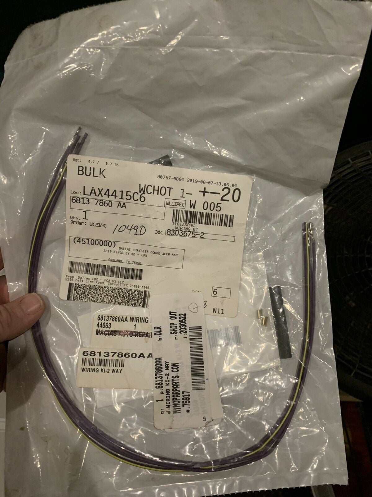 WIRING KI 2 WAY ELECTRICAL BODY WIRING CONNECTORS ***PART NUMBER ...