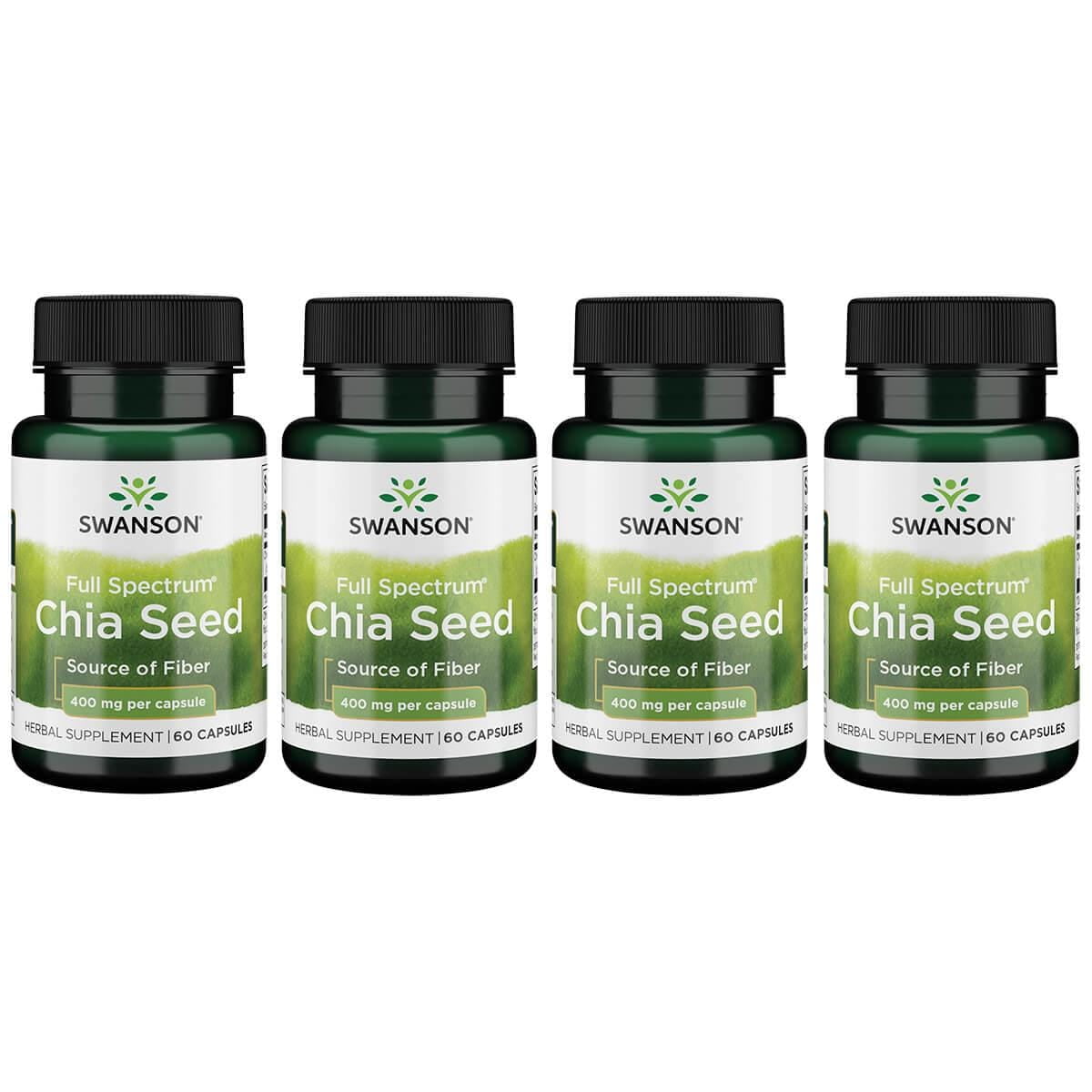 Swanson Full Spectrum Chia Seed 400 mg 60 Caps 4 Pack - Walmart.com