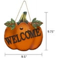 Decorative Welcome Pumpkin Sign Wood Wall Décor Autumn Fall Harvest ...