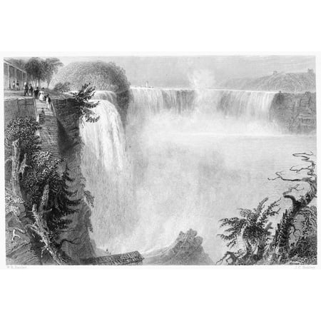 Niagara Falls, 1839. /Netching And Engraving, English, 1839. Poster ...