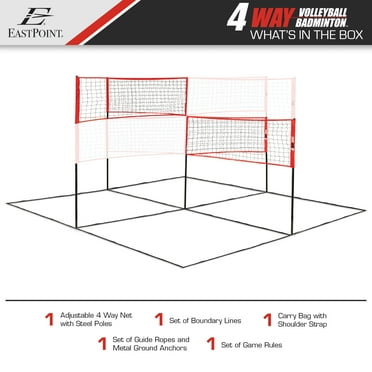 EastPoint Sports Matrix Ball 4 Way Volleyball Game Kit with Net and ...