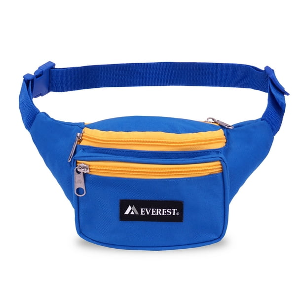 Everest Unisex Signature Waist Fanny Pack, Royal Blue Yellow - Walmart.com