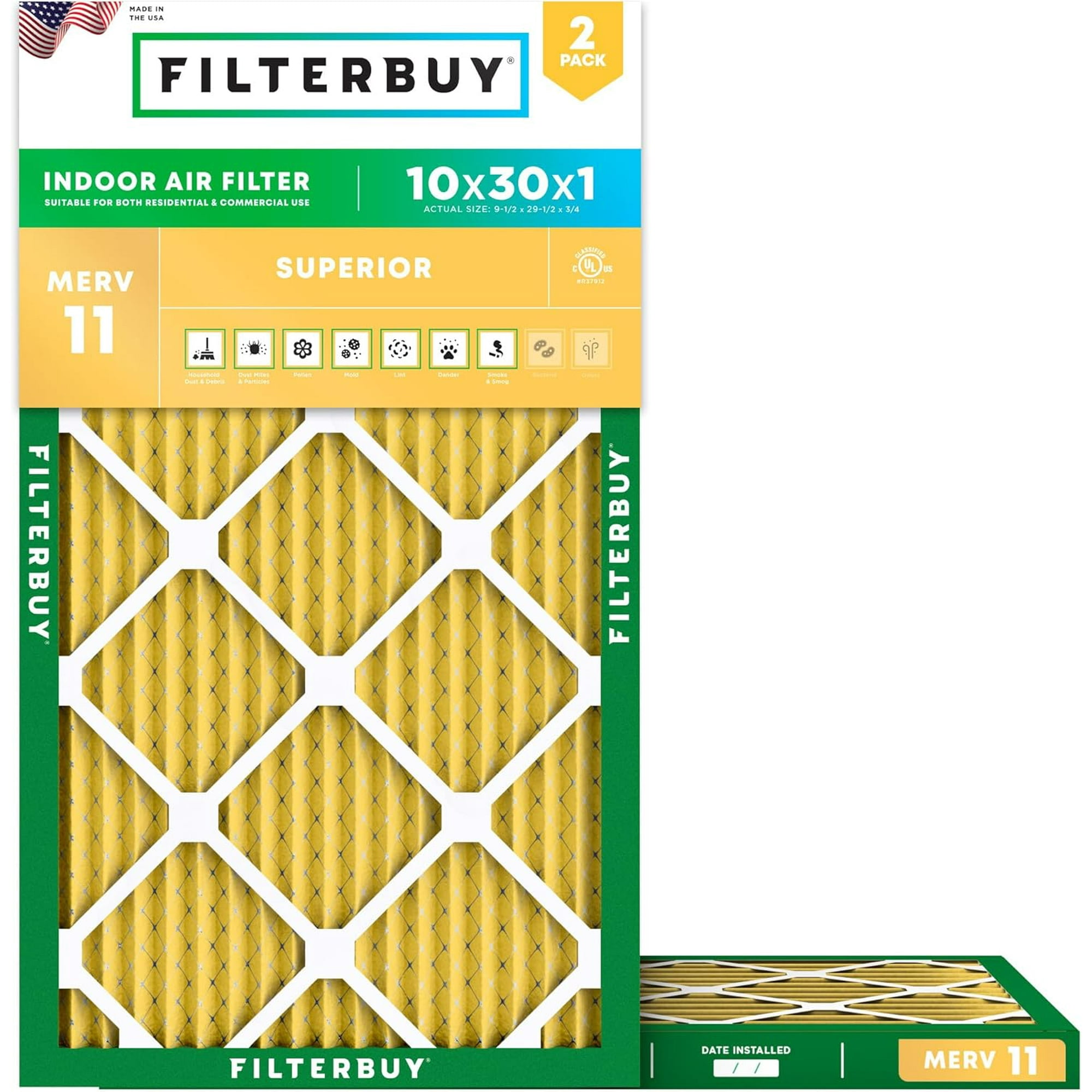 Click here for Filterbuy 10x30x1 Merv 11 (Mpr 1200) Allergen Defe... prices