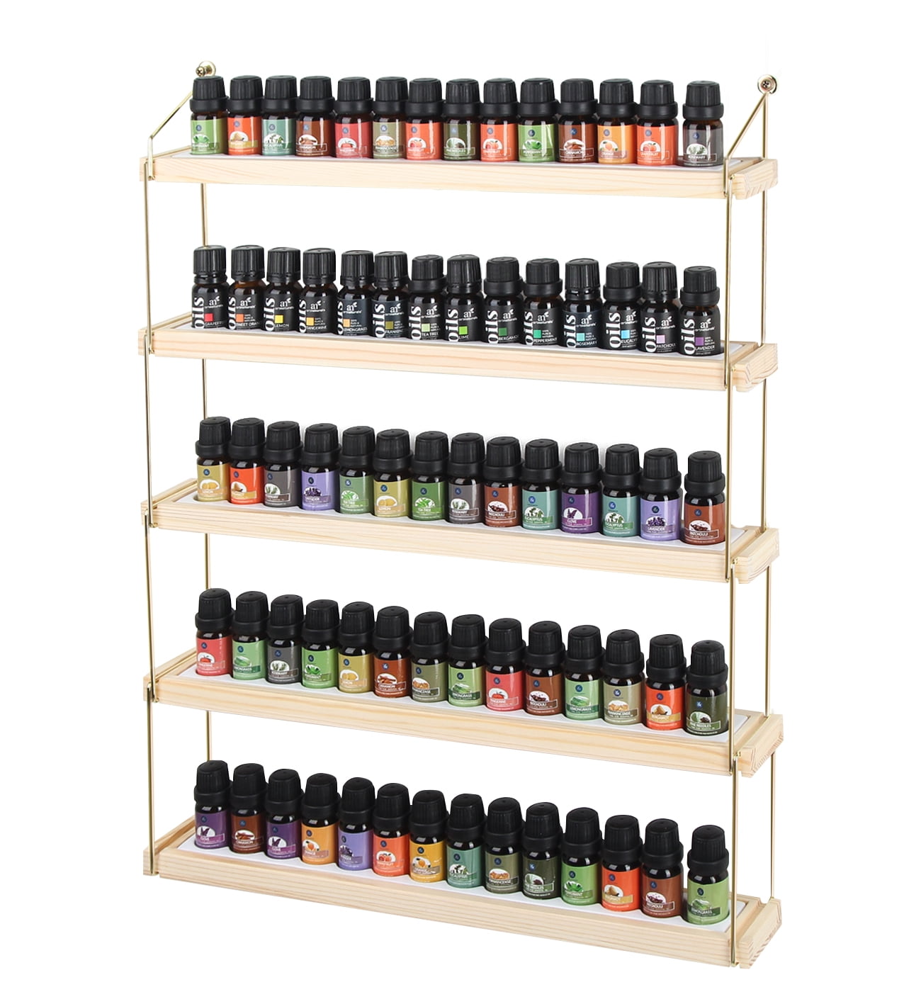 J JACKCUBE DESIGN Wall Mount Essential Oils Display Floating Shelf with ...