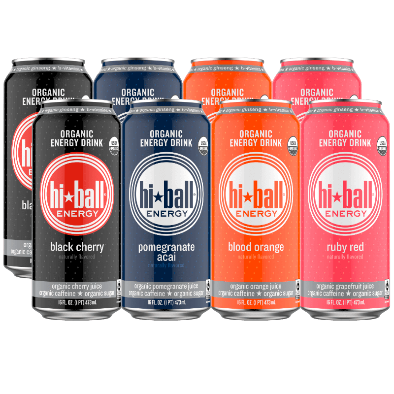 Hiball Energy 4 Flavor Certified Organic Energy Drink Variety Pack, 16 Fl Oz, 8 Ct - Walmart.com