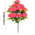 18-Heads Realistic Simulated Rose Flower Bouquet, Low Maintenance ...