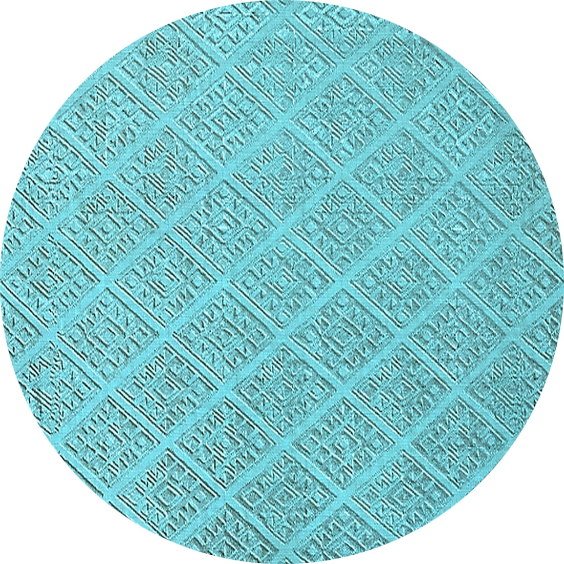 Ahgly Company Indoor Round Oriental Light Blue Industrial Area Rugs, 6 ...