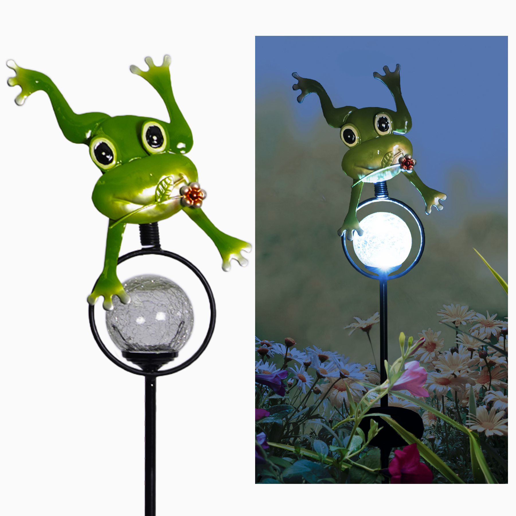 Solar Jumping Frog Stake Light - Walmart.com