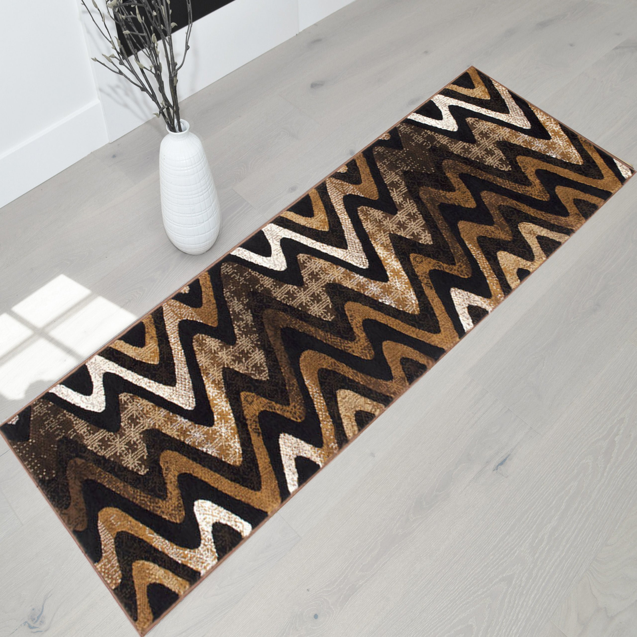Handcraft Rugs - Abstract Area Rug Modern Contemporary Wave / Zigzag ...