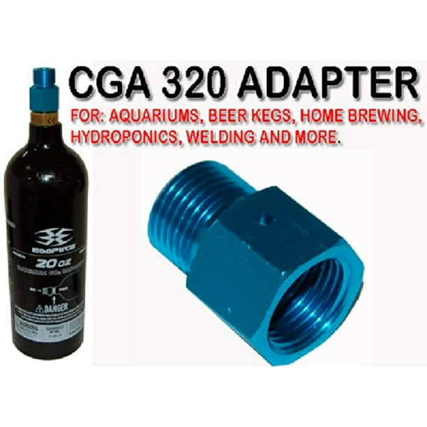 Trinity Cga 320 Aluminum Adapter for Paintball Co2 Tanks, Cga320 Male ...