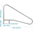 TECSPACE Pool Handrail, 304 Stainless Steel, 250LBS Load, Rustproof ...
