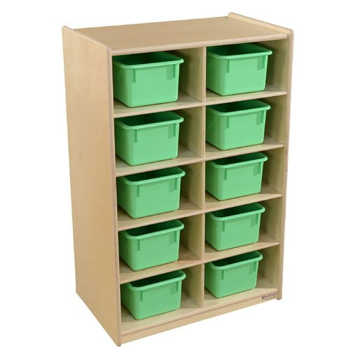 Wood Designs 10 Compartment Cubby with Trays - Walmart.com