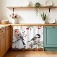 Christmas Bird,Sink Skirt 10"W x 11"L,Dustproof Under Sink Curtain ...