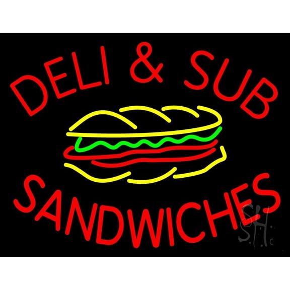 Fresh Fish Logo LED Neon Sign 10 x 24 - inches, Clear Edge Cut Acrylic ...