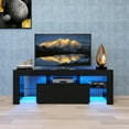 LED TV Stand for 55 Inch TV,Modern TV Stand with Storage Drawer and ...