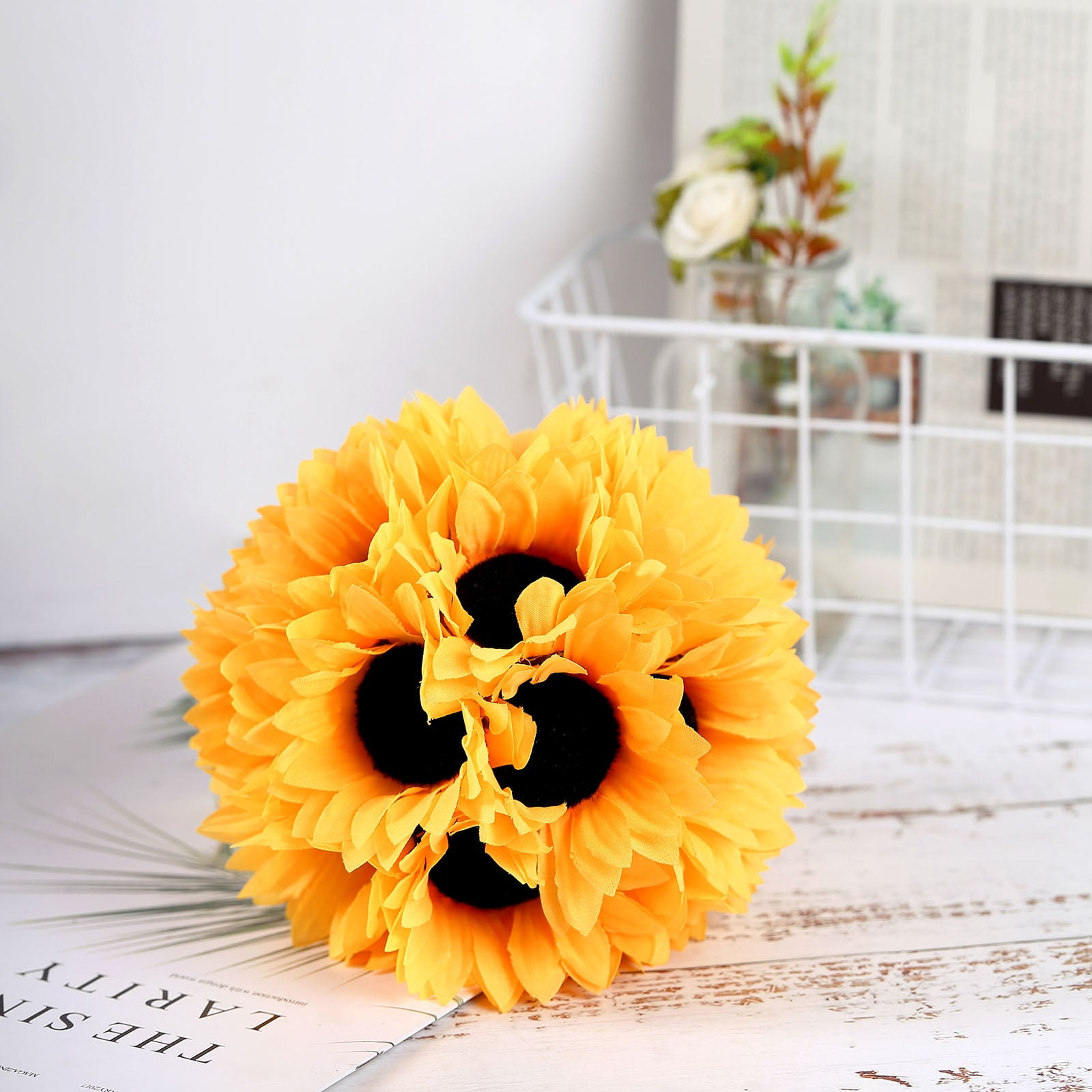 Sunflower Flower Girl Ball Bouquets