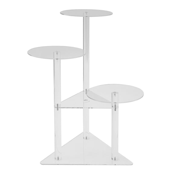 3 Piece Wooden Plant Stand, Square Pedestal Display Plant Stand with ...