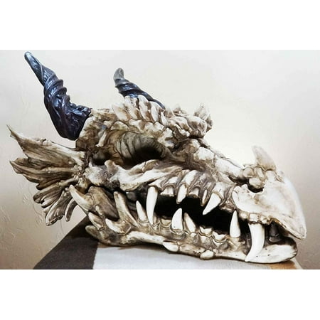 26 Inch Large Dragon Skeleton Skull Mystical Statue Figurine - Walmart ...