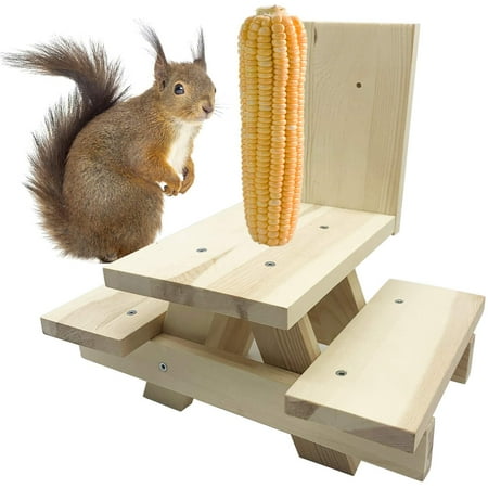 Squirrel Picnic Table Feeder for Outside, Hanging Mini Picnic Table for ...