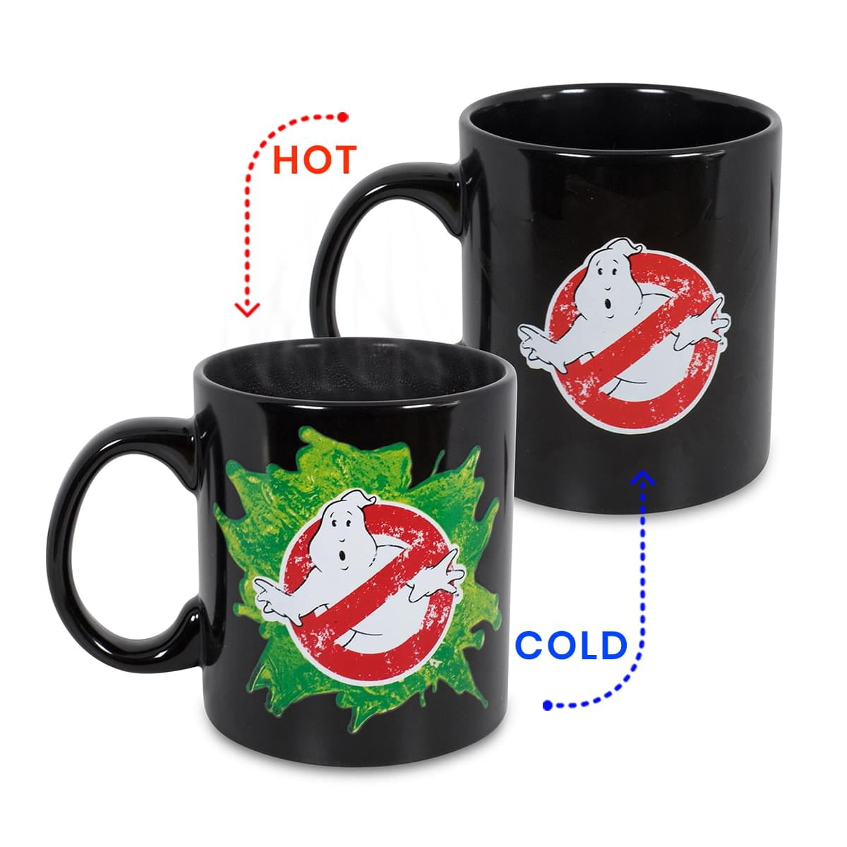 Ghostbusters Logo Ectoplasm Heat-Changing Ceramic Coffee Mug | Holds 20 ...