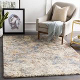 Mark&Day Area Rugs, 9x12 Cuneo Modern Abstract Marble Shag Metallic ...