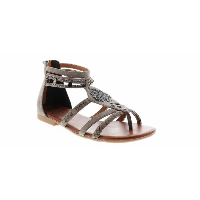 Jellypop Emit Stone Distress Gladiator Sandal Grey in Size 7 - Walmart.com