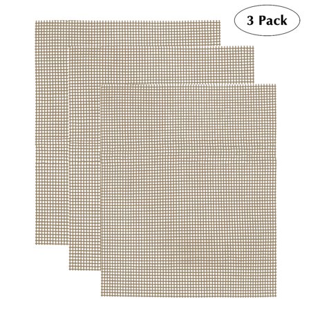 BBQ Grill Mesh Mat Set of 3 Non Stick BBQ Mesh Grill Mats Grilling Mats ...
