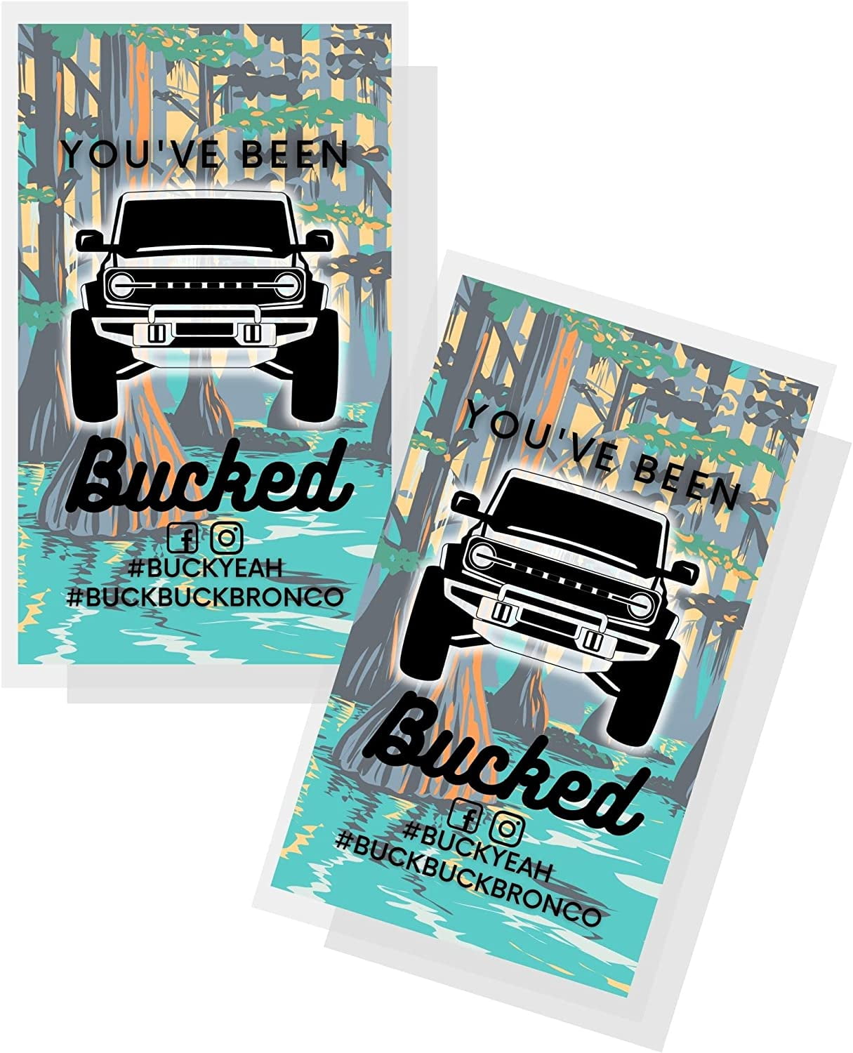 Buck Buck Bronco Youve Been Bucked Tags Cards 50 pk 2x3.5 Swamp Bayou ...