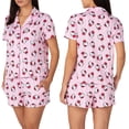 Richard Leeds International Womens Short Sleeve Button-Down Pajama Set ...