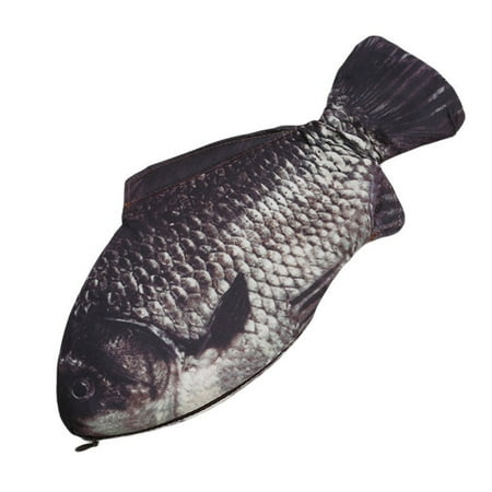 FanShow Fish Shaped Pencil Case Novelty Fish Pen Bag Fish Coin Purse ...
