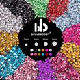 4 Boxes of Flat Back Nail Art Crystal Rhinestones+Pearl Set 6 Colorful ...