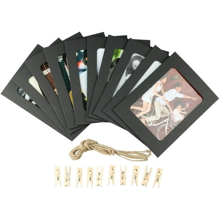 10pcs Paper Picture Frames DIY Photo Frames with Clips and String for 3 ...