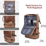 WITZMAN Large Travel Backpack for Men Canvas Rucksack Carry on Luggage ...