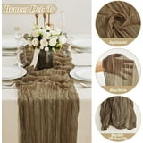 Brown Cheesecloth Table Runner-13.3Ft Boho Gauze Cheese Cloth Table ...